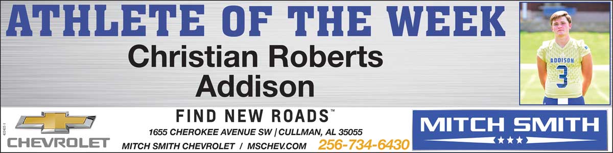 PREP SPORTS: Addison's Roberts named Athlete of the Week - The Cullman ...
